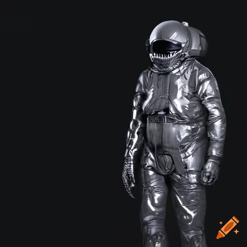 Gray alien in shiny spacesuit from a 90's movie on Craiyon