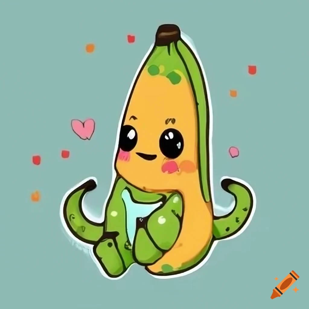 Cute banana wearing dinosaur pajamas on Craiyon