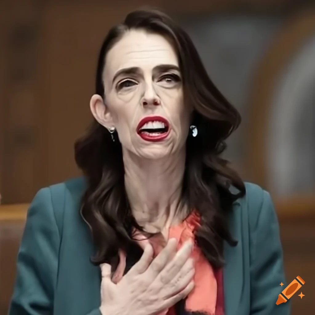 Jacinda Ardern with dramatic lighting on Craiyon