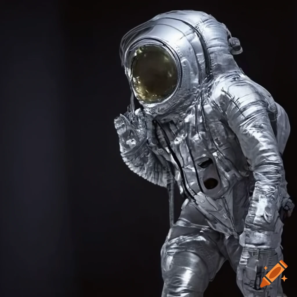 Gray alien in shiny spacesuit from a 90's movie on Craiyon