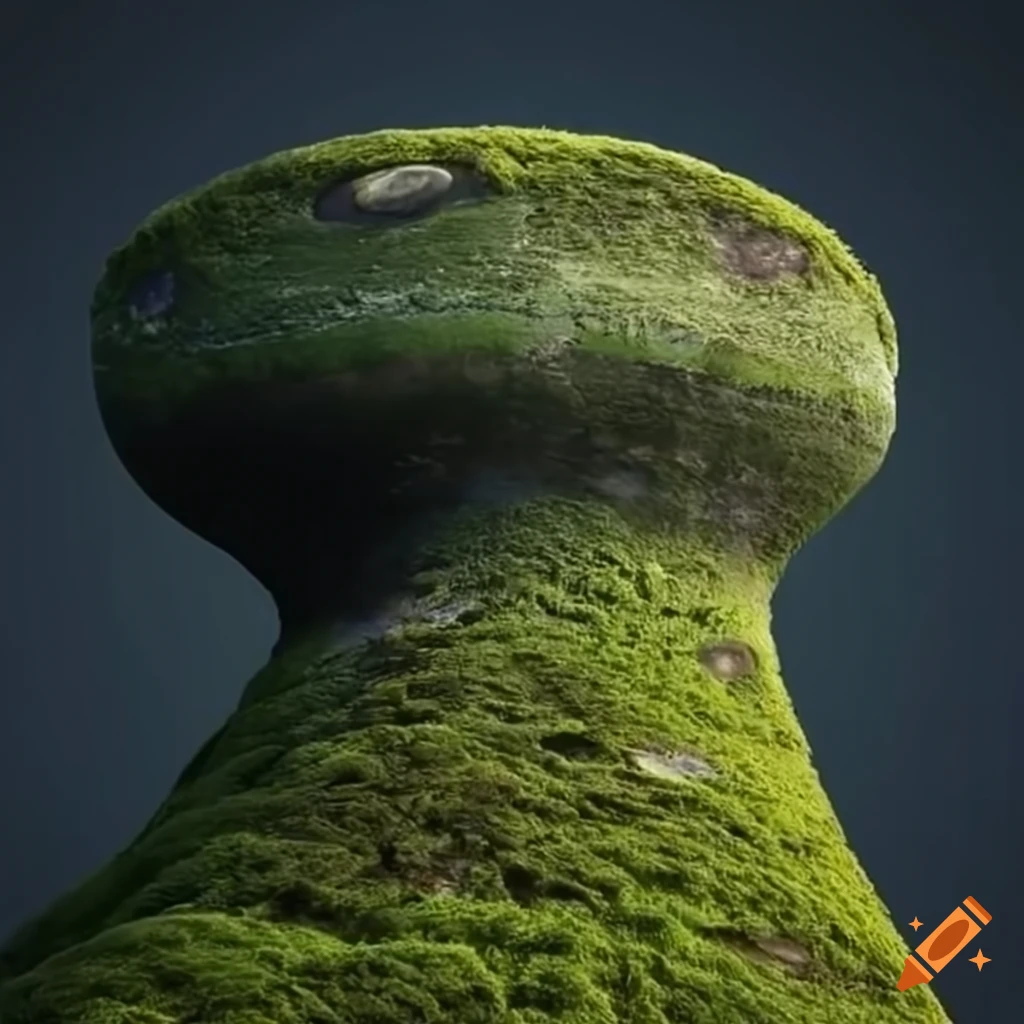 Moss-covered helicoidal tree-building on an exoplanet's moon on Craiyon