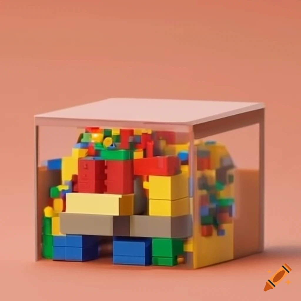 Open lego box on Craiyon