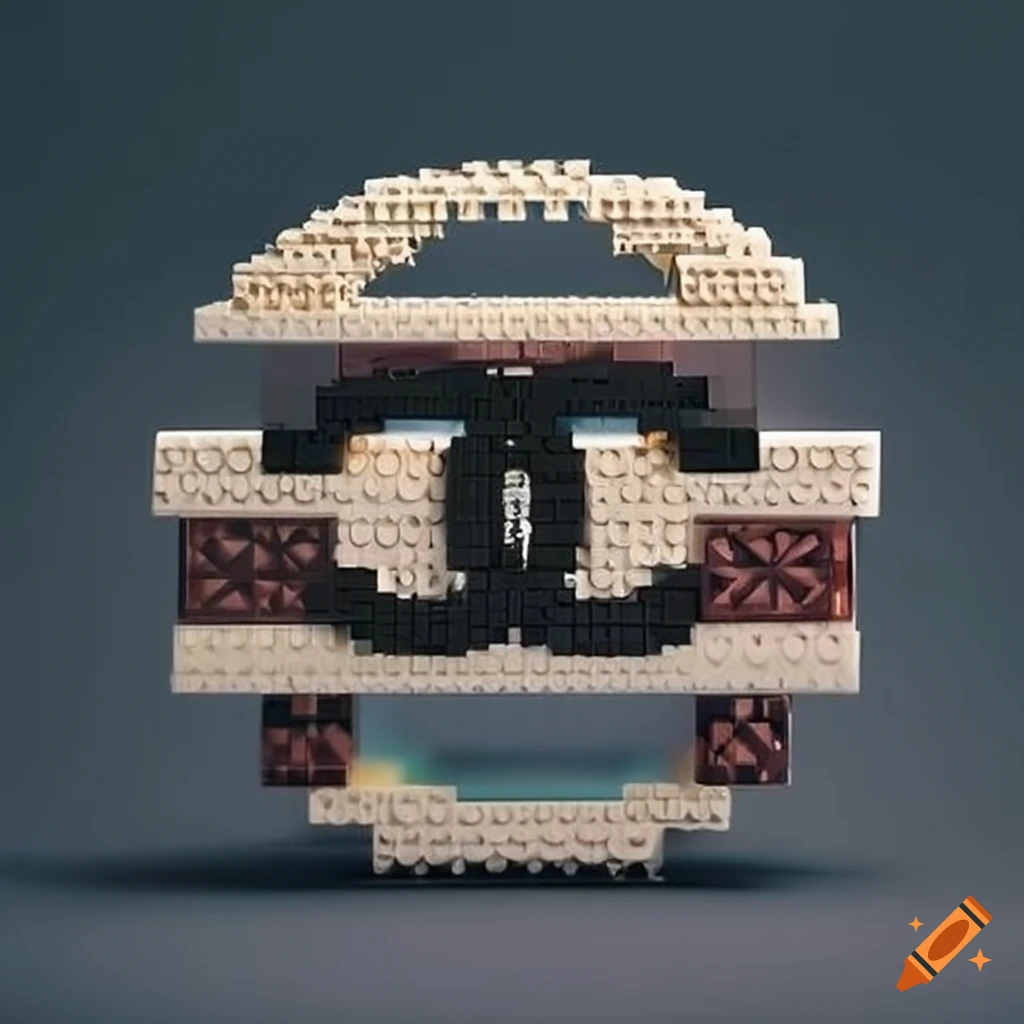 Chanel logo built with lego bricks on Craiyon