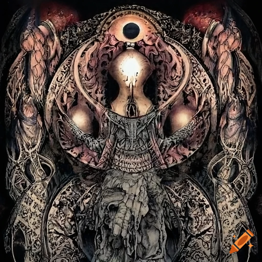 Surrealist gothic artwork inspired by various artists with intricate ...