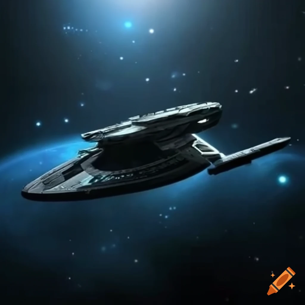 Star Trek-inspired sensor devices on a space ship hull on Craiyon