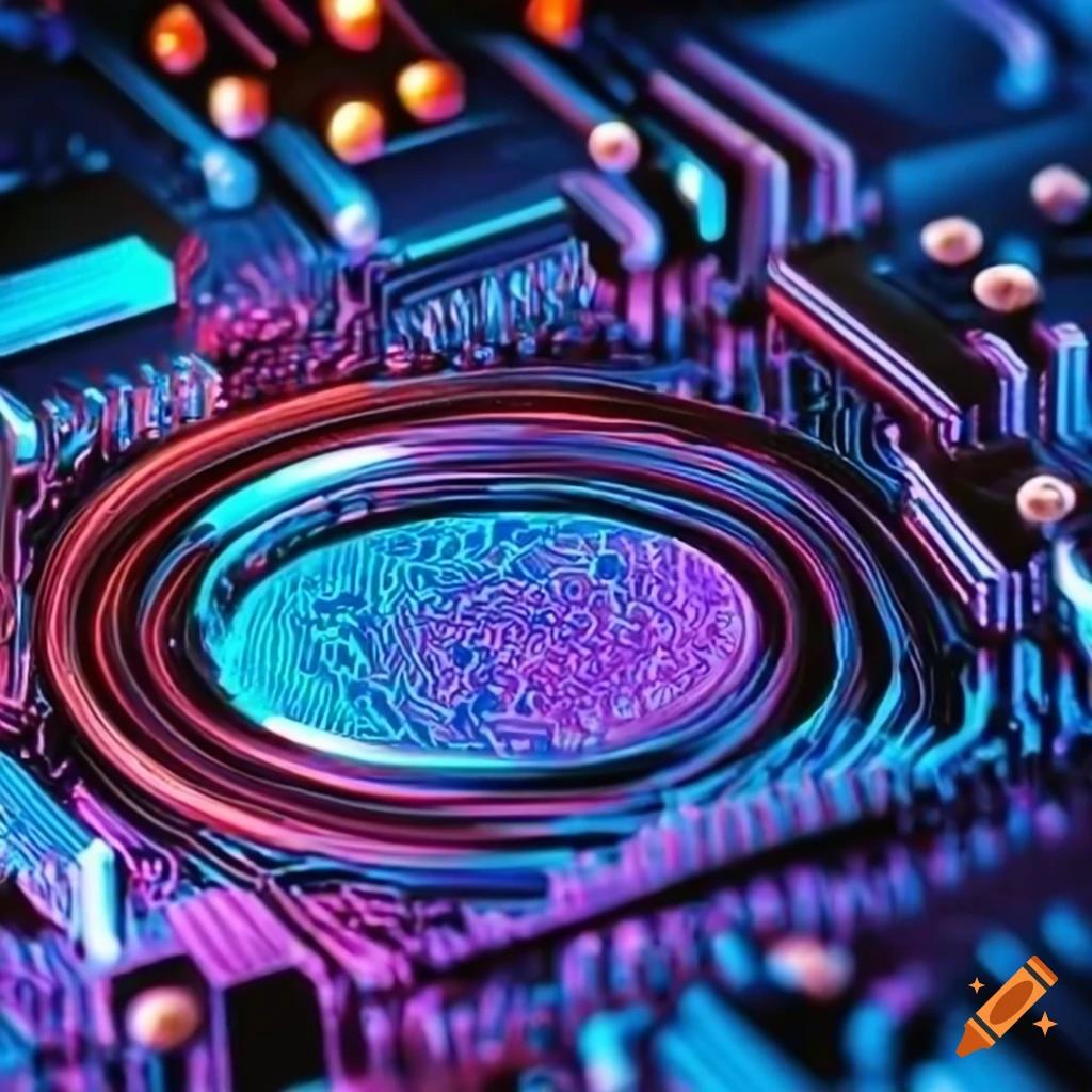 Abstract electronics art on Craiyon