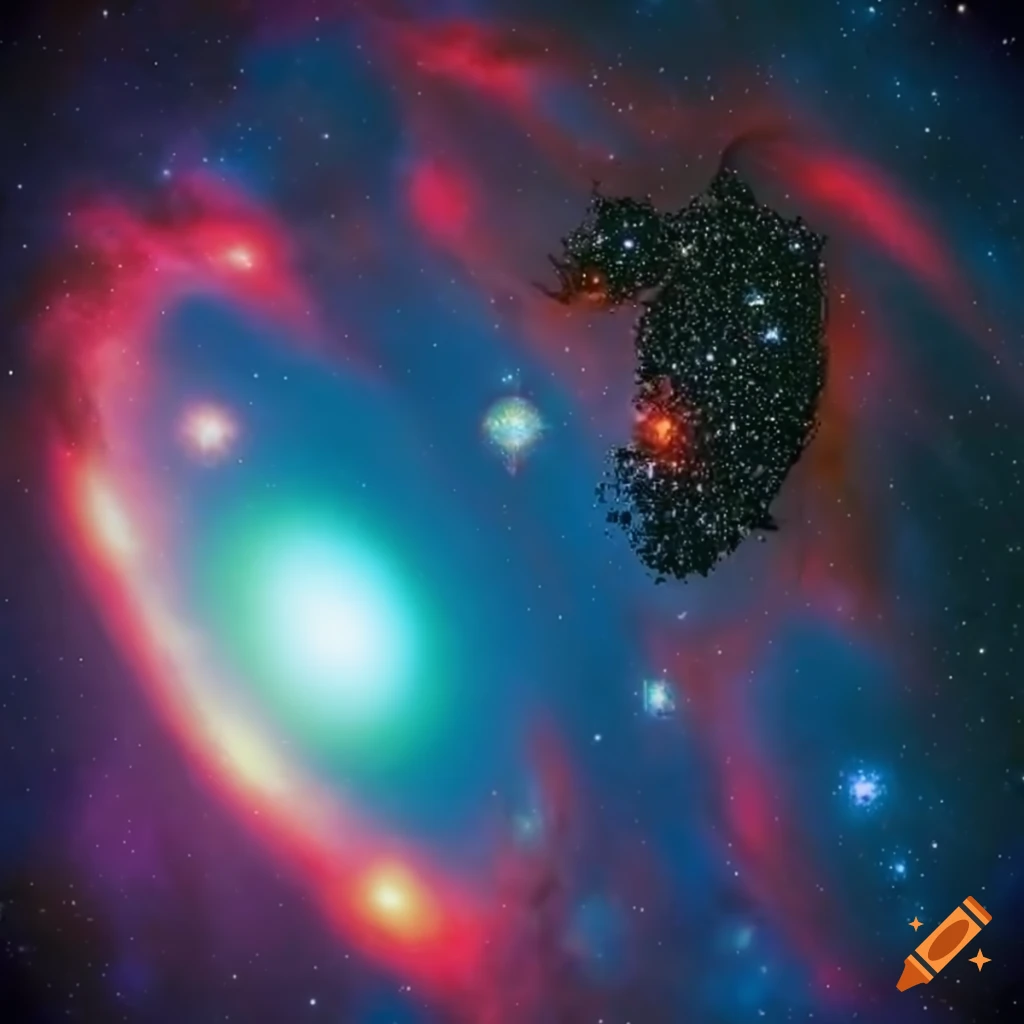 Astronomical cosmic horror entity in deep outer space captured by a ...