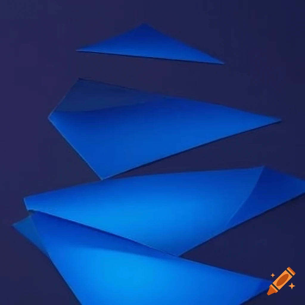 Blue realistic triangular chips on Craiyon