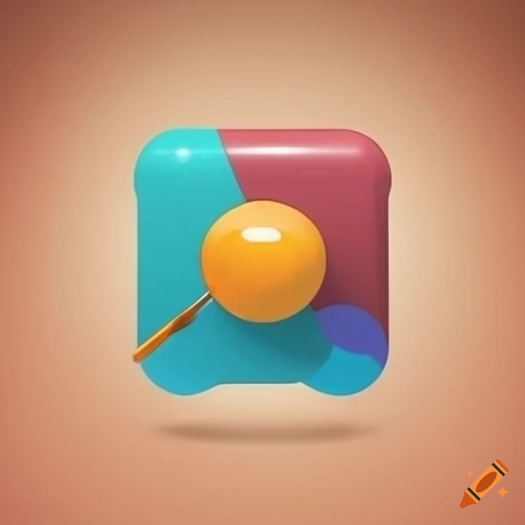 Icon design for Picscroll app with flat style and limited colors on Craiyon