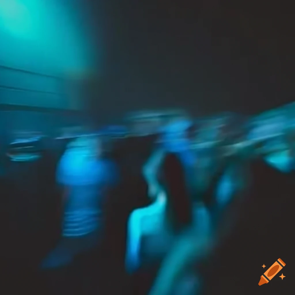 Berlin rave with a blurred effect on Craiyon