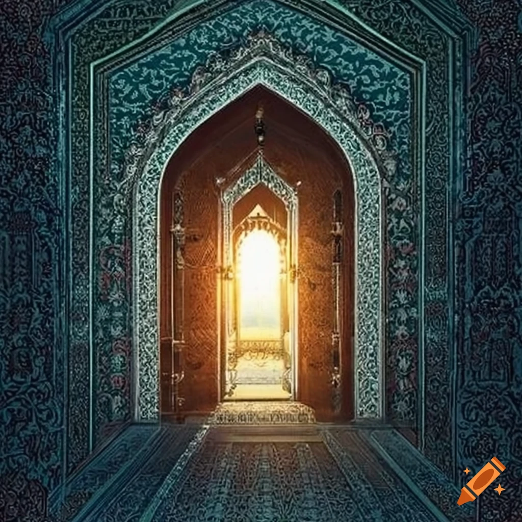 Islamic door symbolizing entrance to heaven on Craiyon