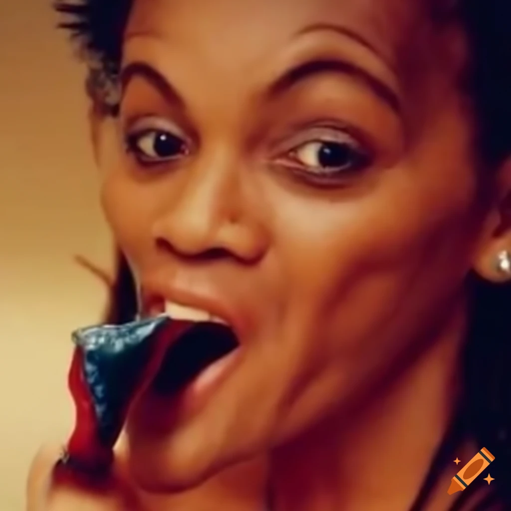 Rozonda Thomas enjoying chilli peppers in a unique experience on Craiyon