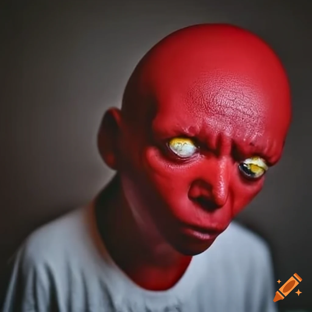 Red homunculus guy on Craiyon