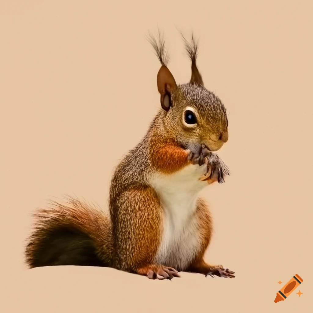 Squirrel showing full body on Craiyon