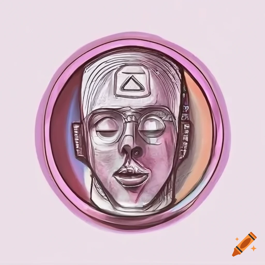 Stylized modern emblem symbolizing unity among cryptocurrency ...