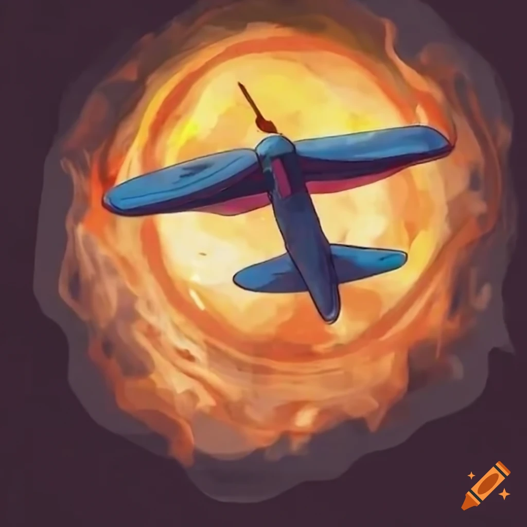 Donkey flying a plane through a ring of fire on Craiyon