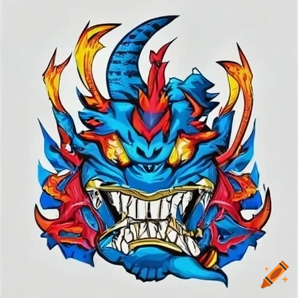 Msi lucky dragon mascot with a large graphics card on Craiyon