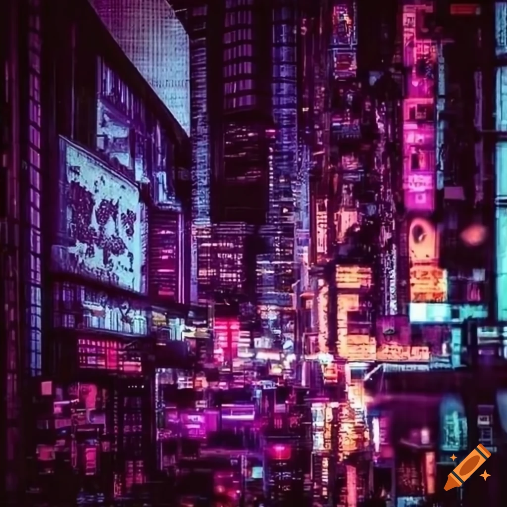 Retro-futurism cyberpunk cityscape on Craiyon