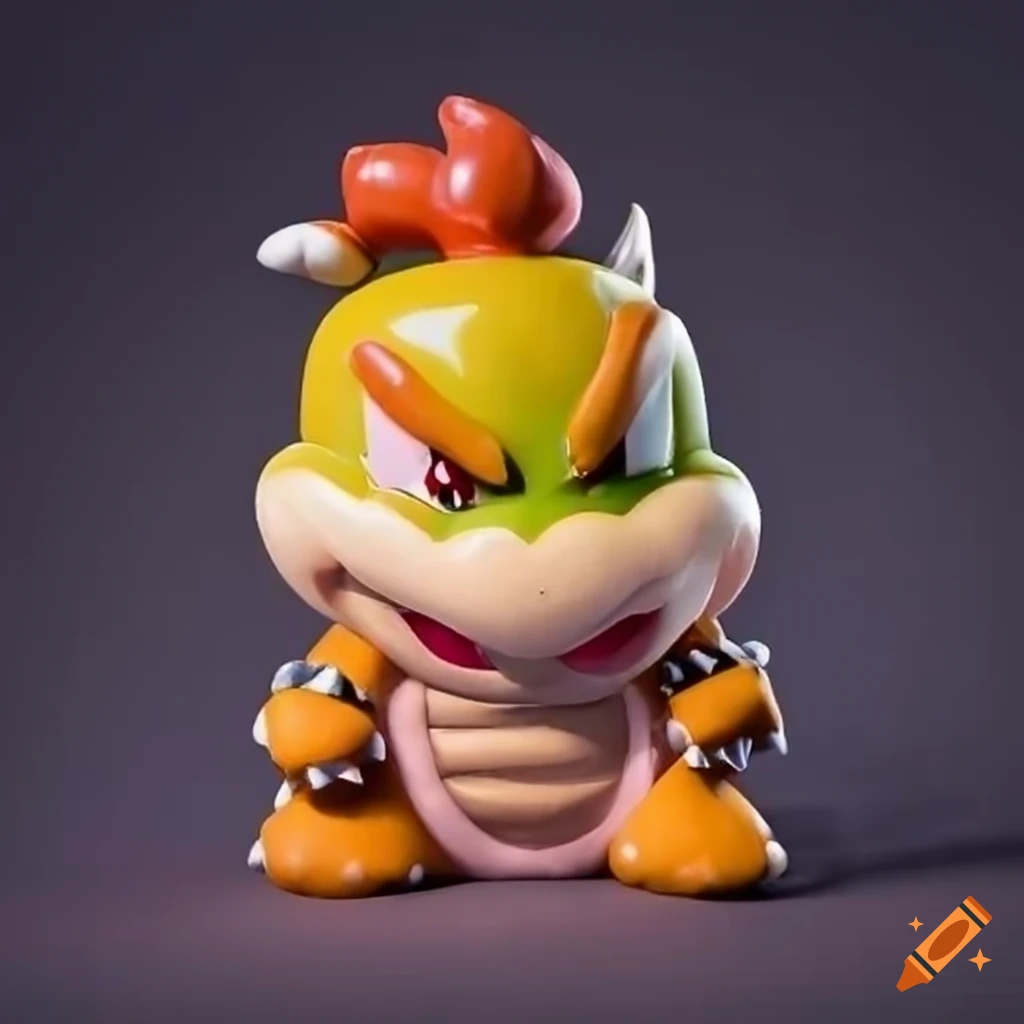 Cute ceramic bowser jr on Craiyon
