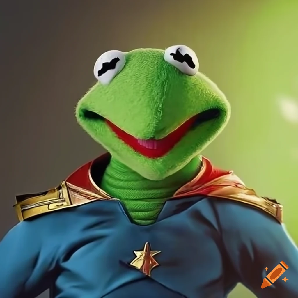 Homelander and kermit the frog on Craiyon