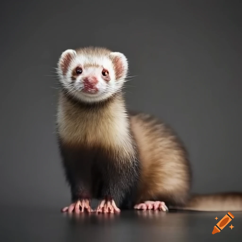 Ferret displaying its full body on Craiyon