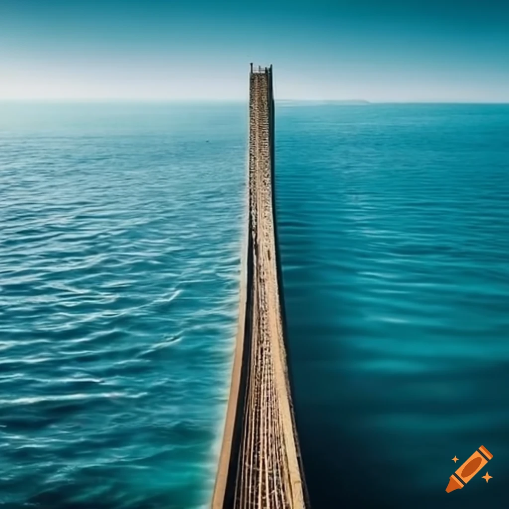 Bridge over the ocean on Craiyon