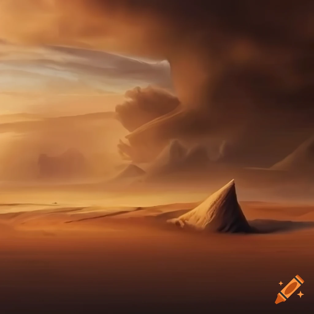 Dune movie landscape on Craiyon