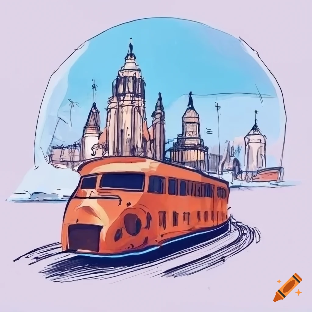 Tour, travel, and transportation sketch on Craiyon