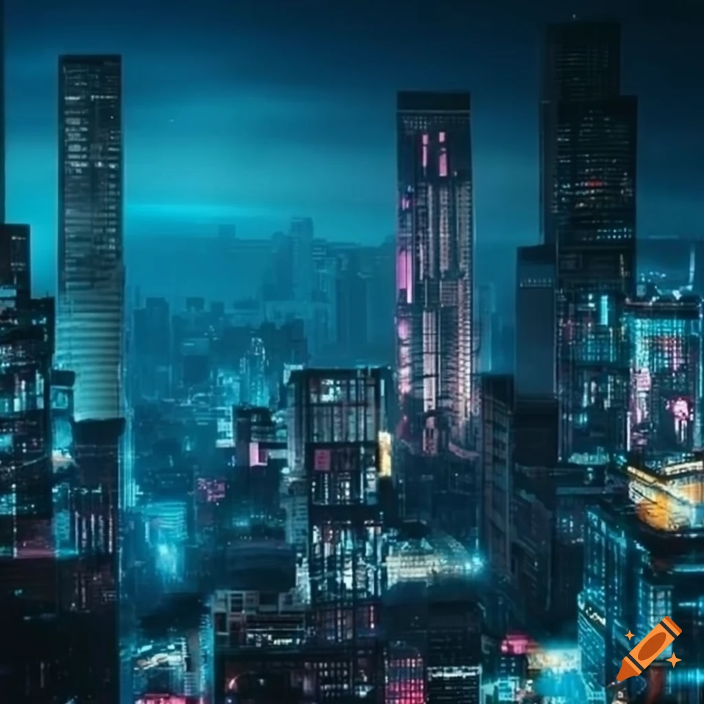 Retro-futurism cyberpunk cityscape on Craiyon