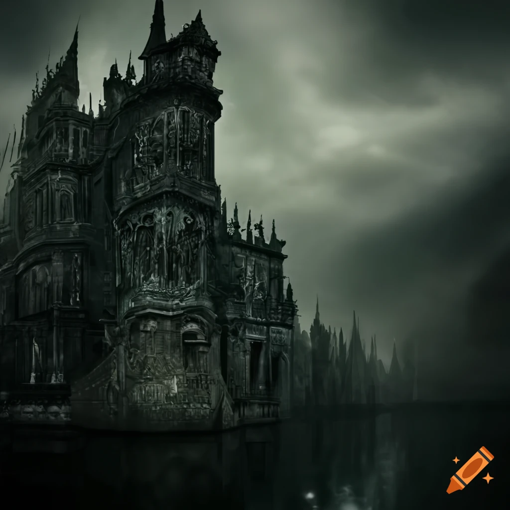 Dark palace on Craiyon