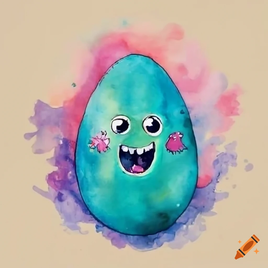 Happy flying egg with wings on Craiyon