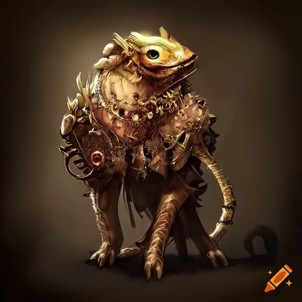 Steampunk animal prototype in fantasy art style on Craiyon