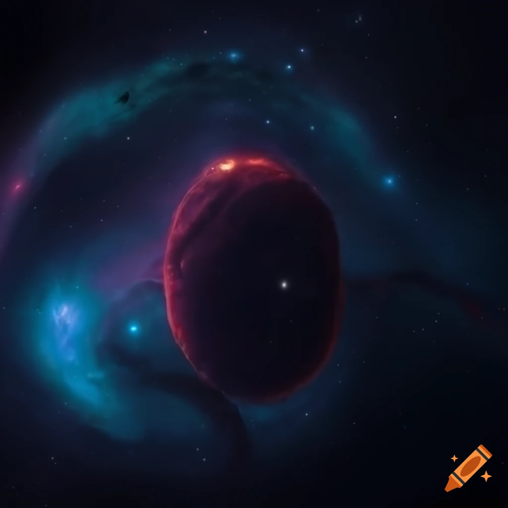 Chilling deep outer space with a cosmic horror entity on Craiyon