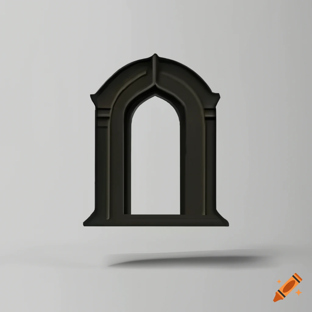 Minimalist symbol representing an ancient portal on Craiyon