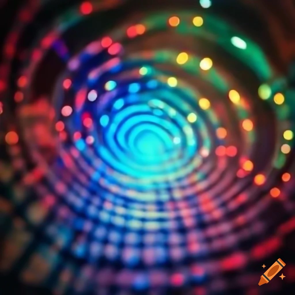 Color lights seen through blurred glass on Craiyon