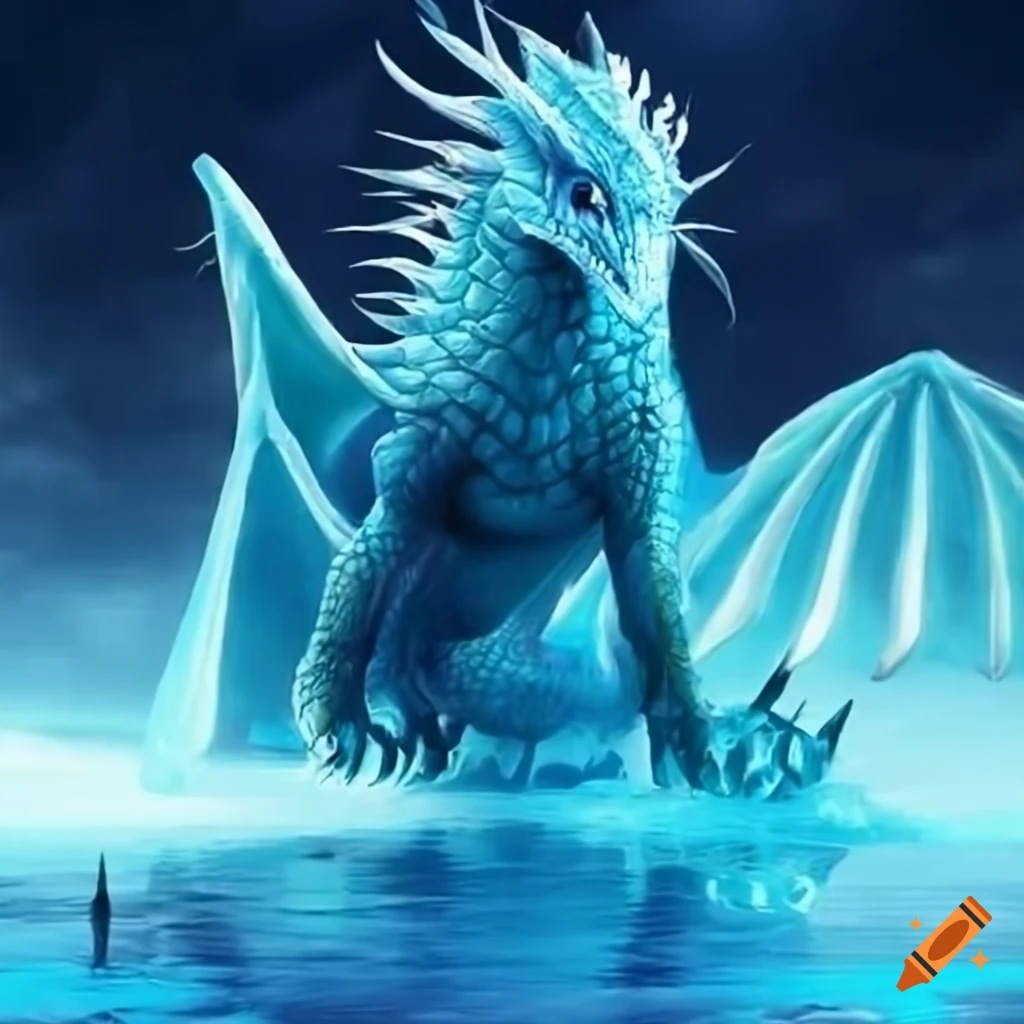 Ice dragon on Craiyon