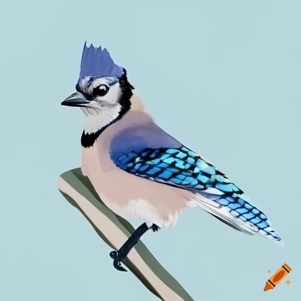 Blue jay bird on Craiyon