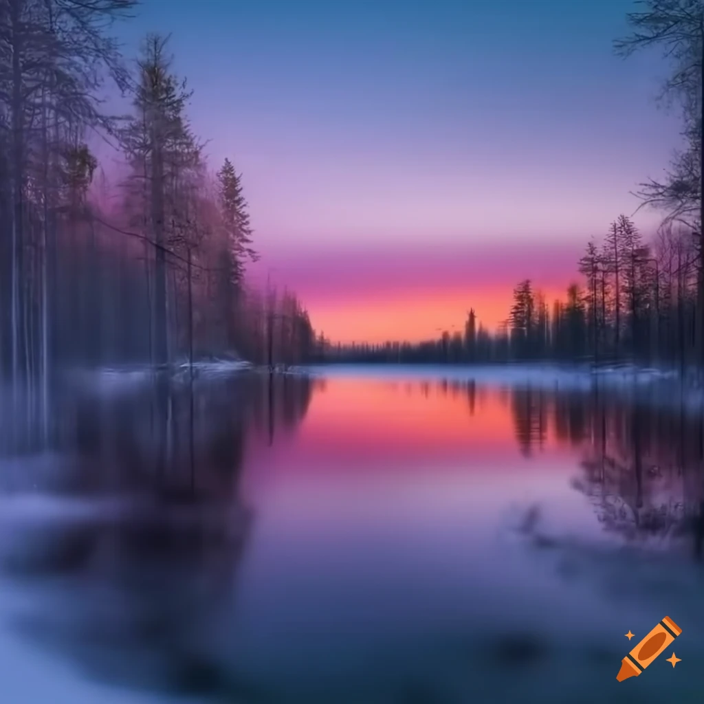 Beautiful spring landscape in finland on Craiyon