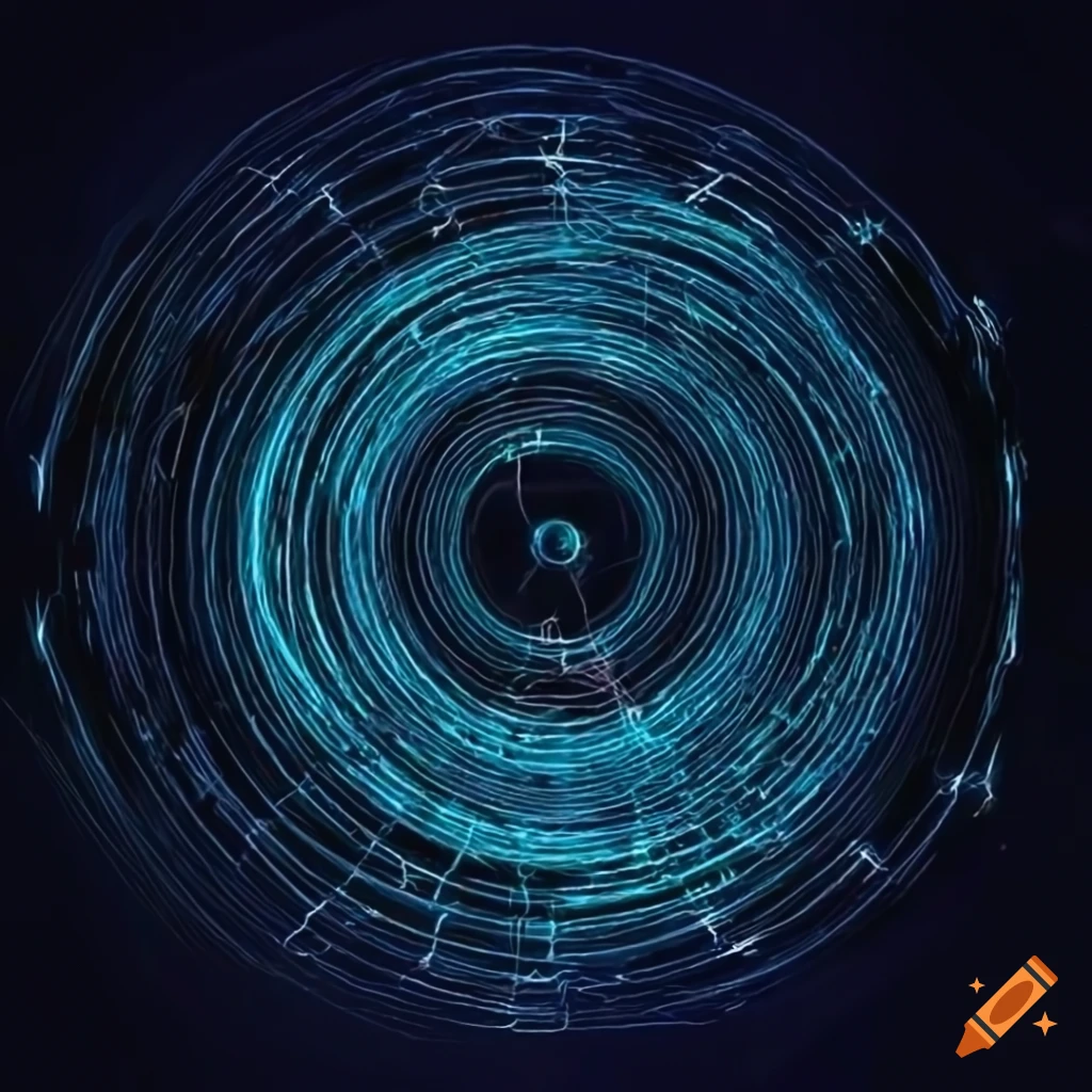 Abstract wireframe art with musical and ethereal elements on Craiyon