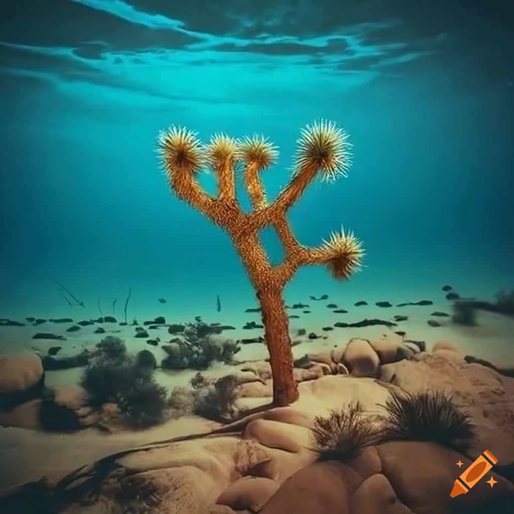 Joshua tree under water on Craiyon