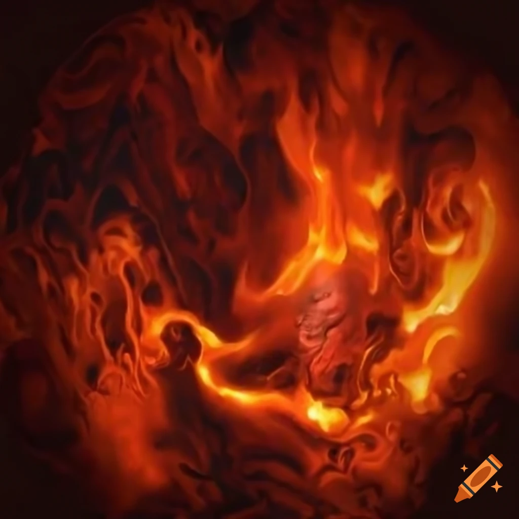 Fire-like hellscape texture on Craiyon