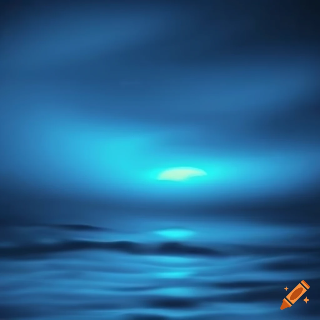 Deep blue wave style cloud patterns in a foggy atmosphere on Craiyon