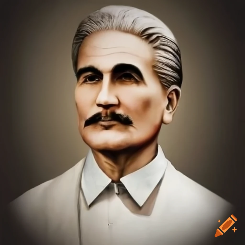 Realistic photo of allama muhammad iqbal on Craiyon