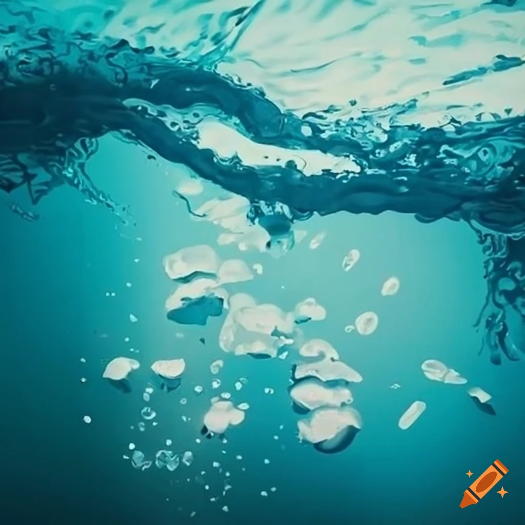 Abstract representation of drowning art on Craiyon