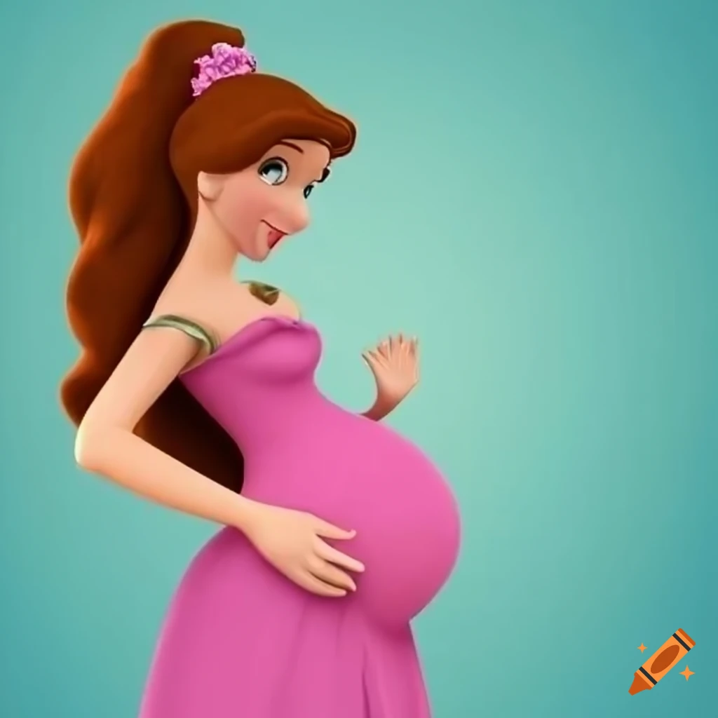 Disney princess expecting in 3d animation inspired by počar style on ...