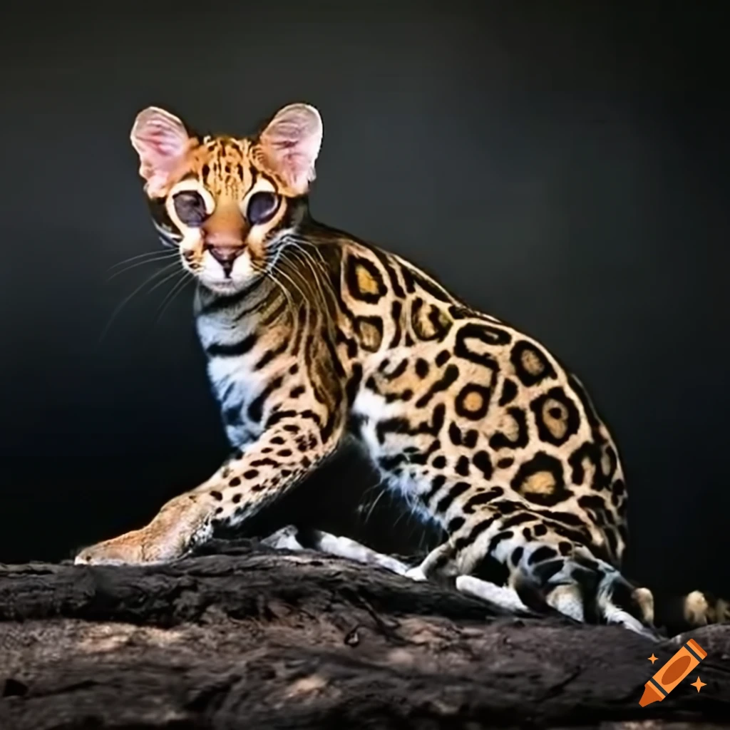 Ocelot showing full body on Craiyon