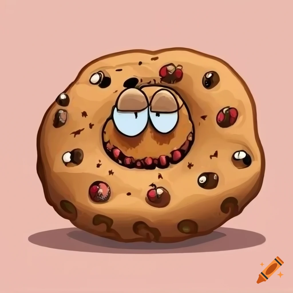 Colorful cartoon illustration of freshly baked cookies aroma on Craiyon