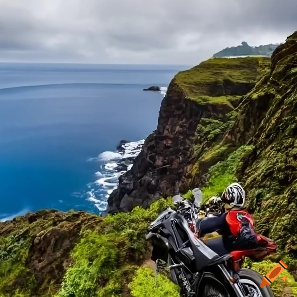Holiday motorcycle in madeira on Craiyon