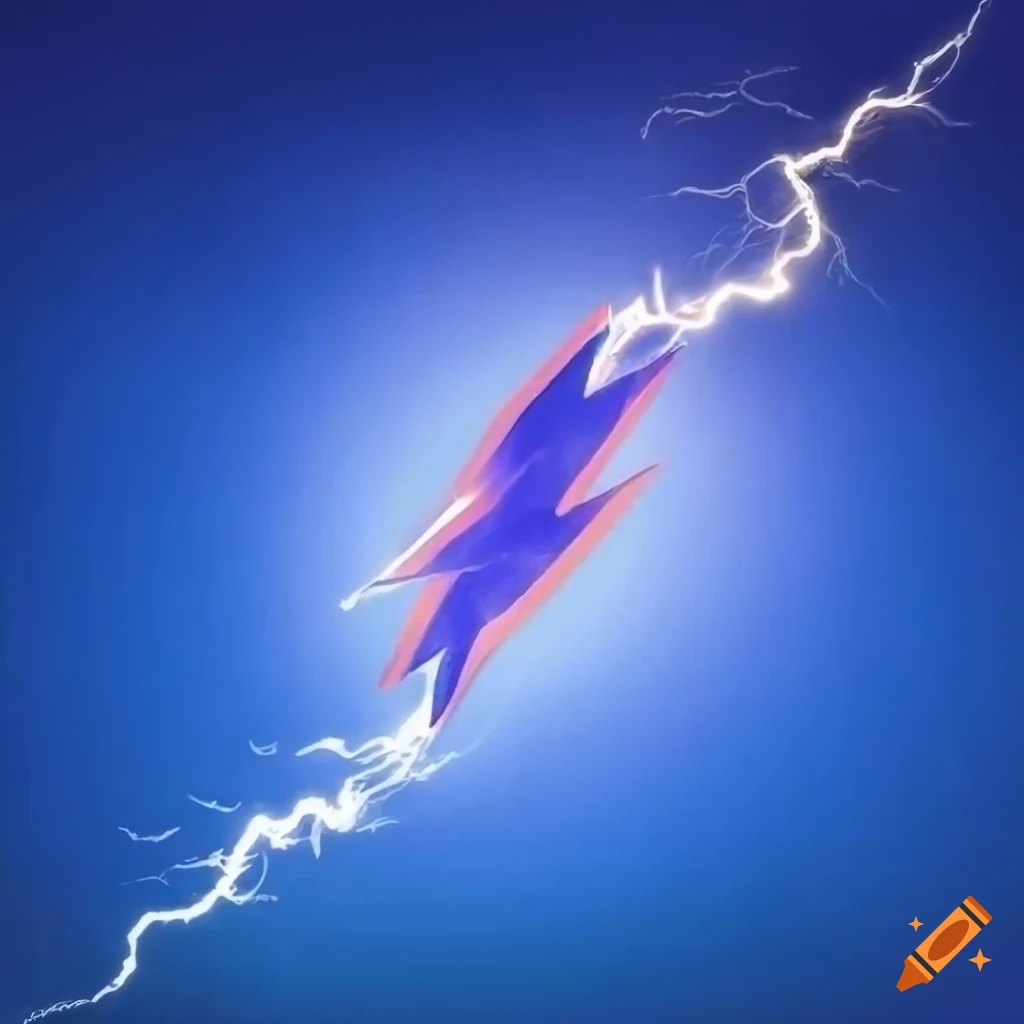 Lightning symbol painted on a wall on Craiyon