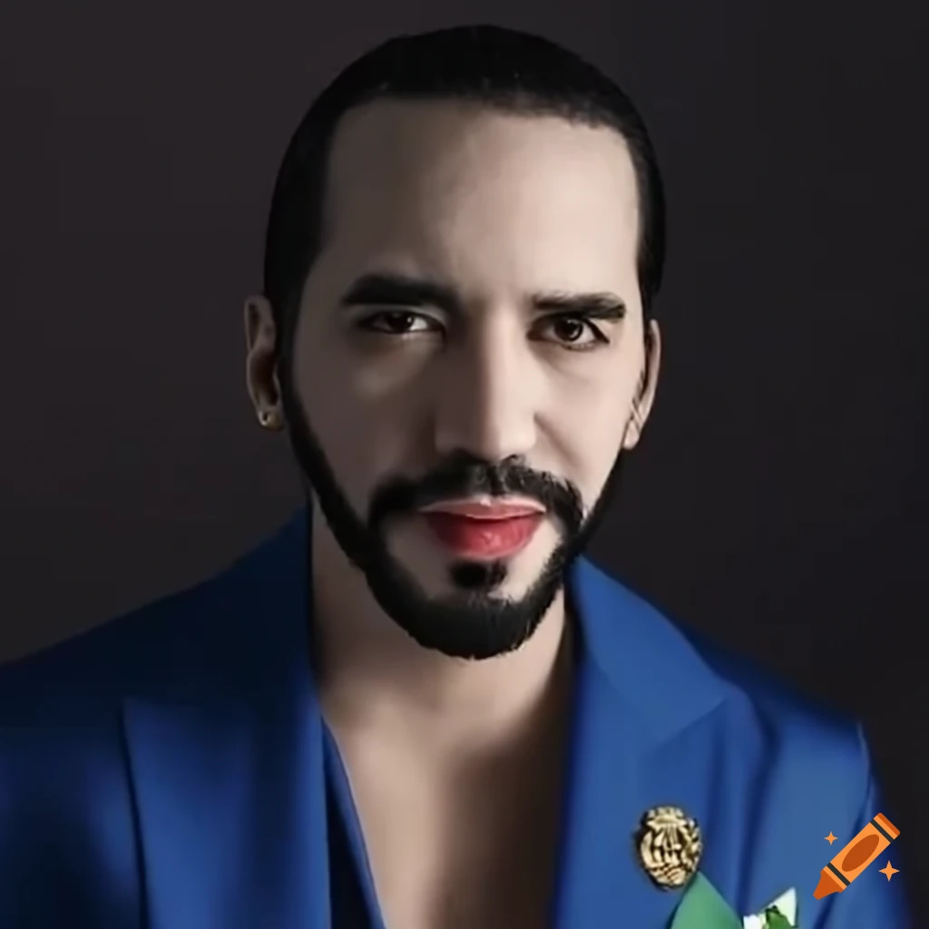 Nayib Bukele in Chad meme style on Craiyon